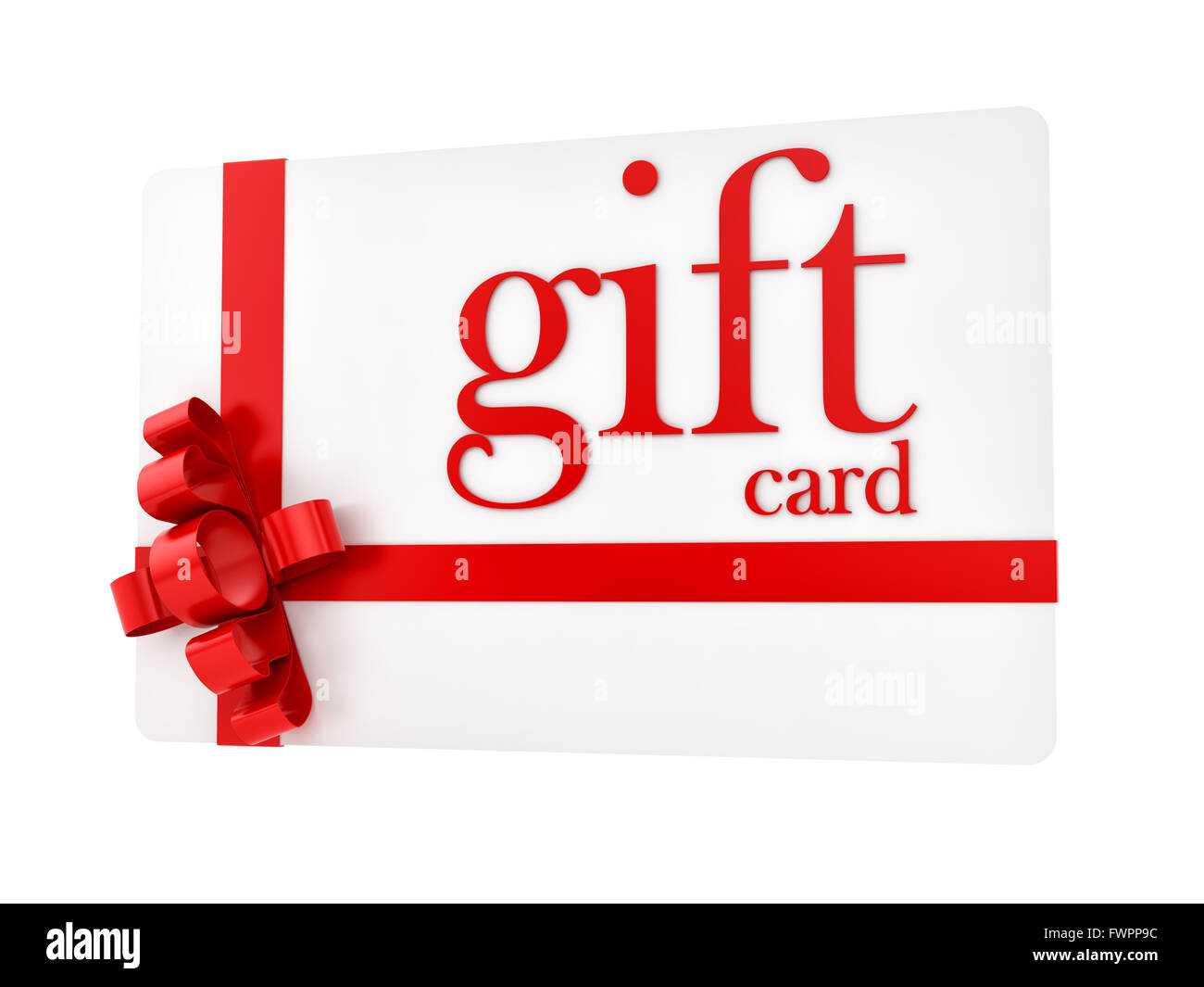 render of a gift card, isolated on white Stock Photo - Alamy
