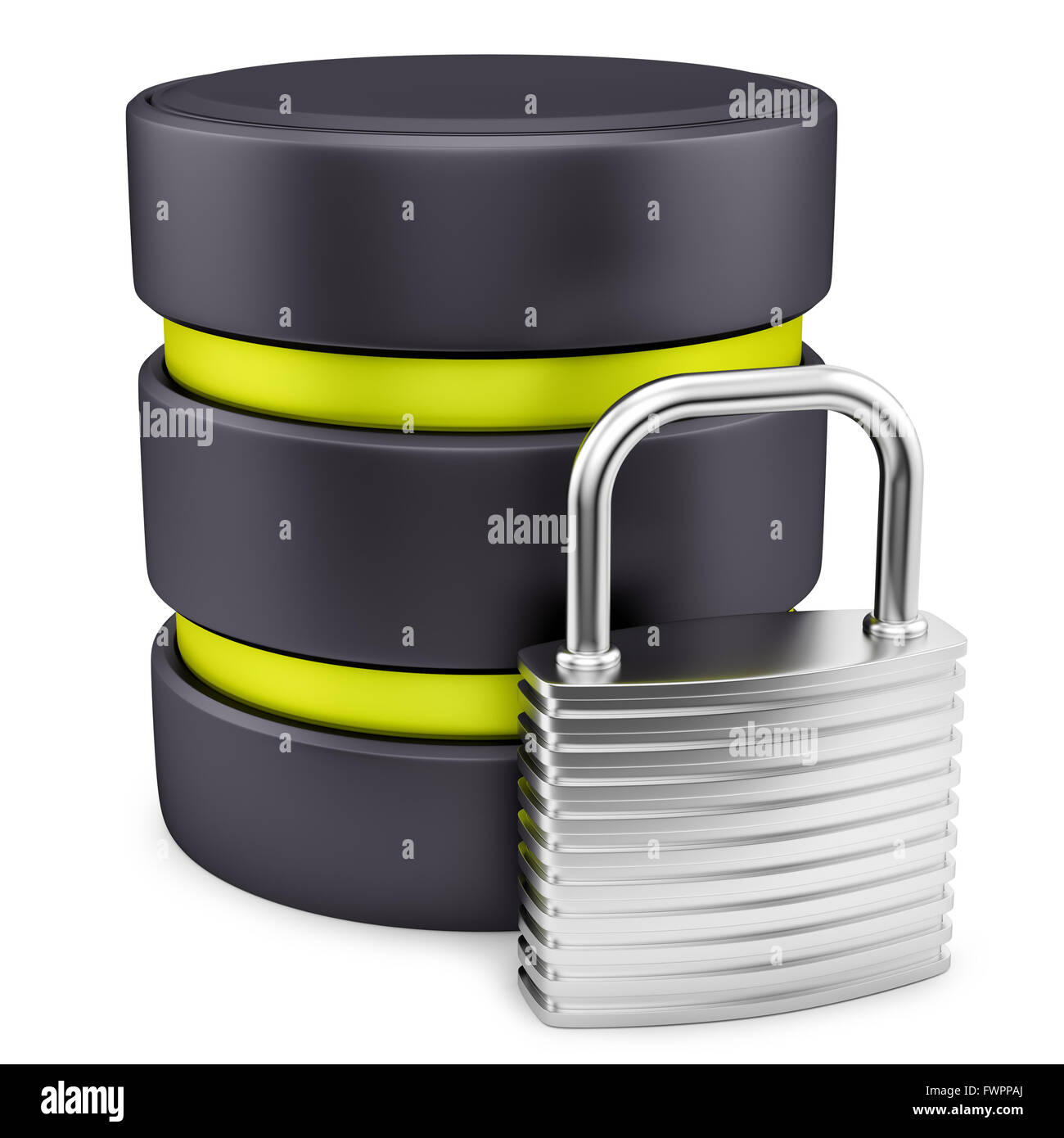 render of database icon, isolated on white Stock Photo - Alamy