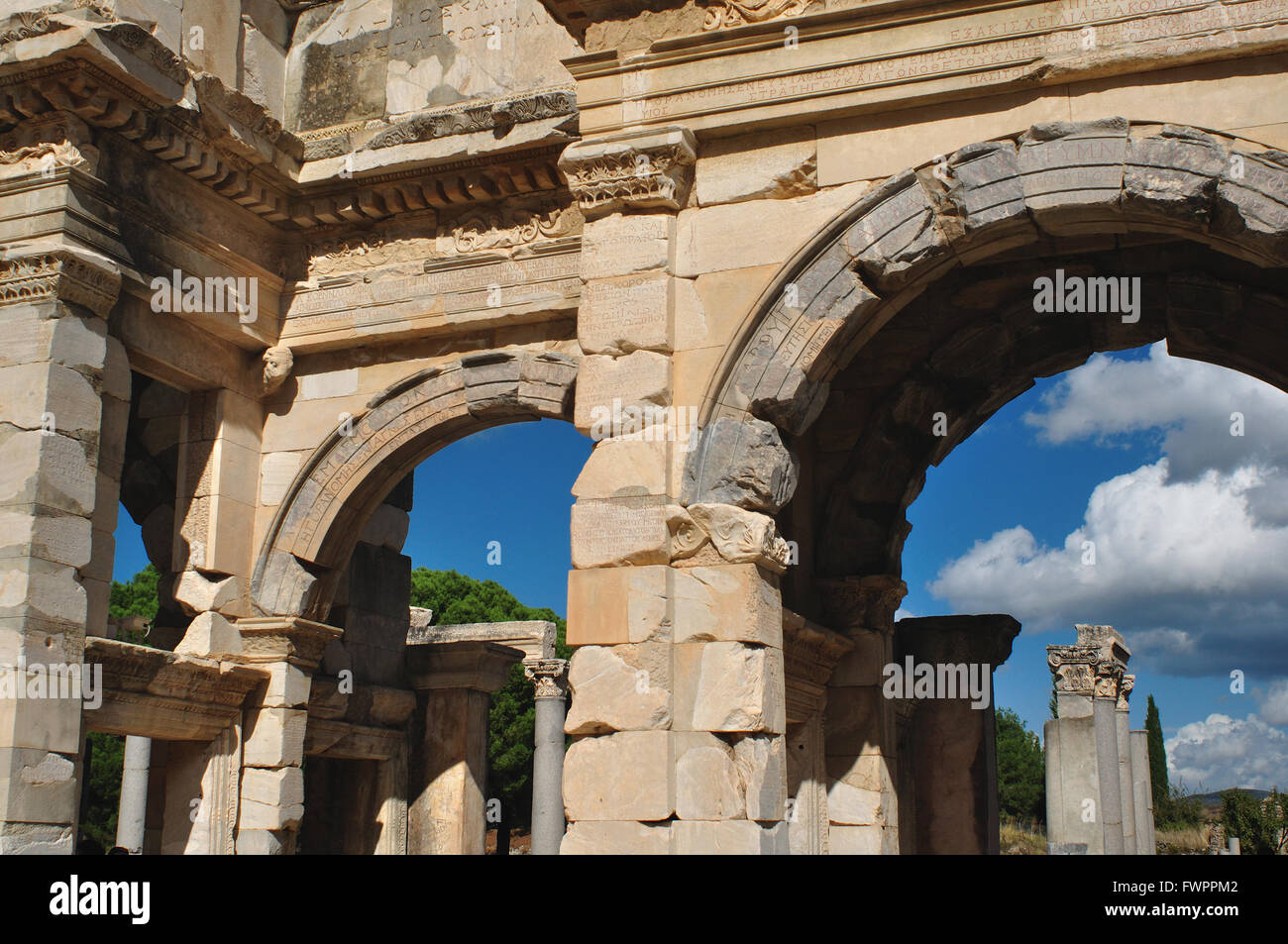 Turkey, Kusadasi, Ruins of Ephesus, Arch Stock Photo - Alamy