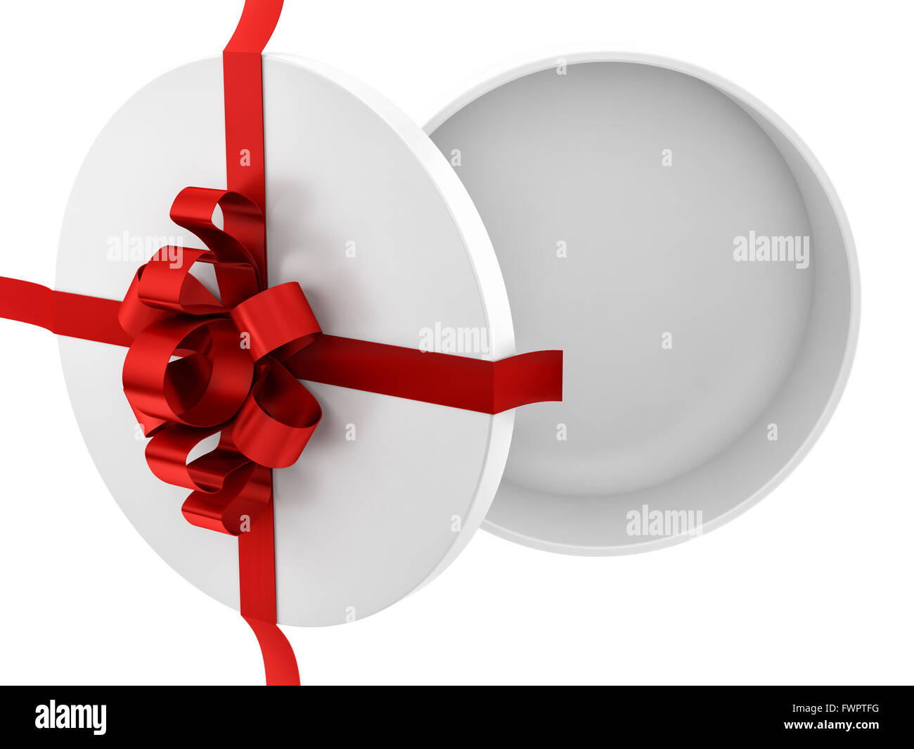 render of an empty gift box, isolated on white Stock Photo - Alamy