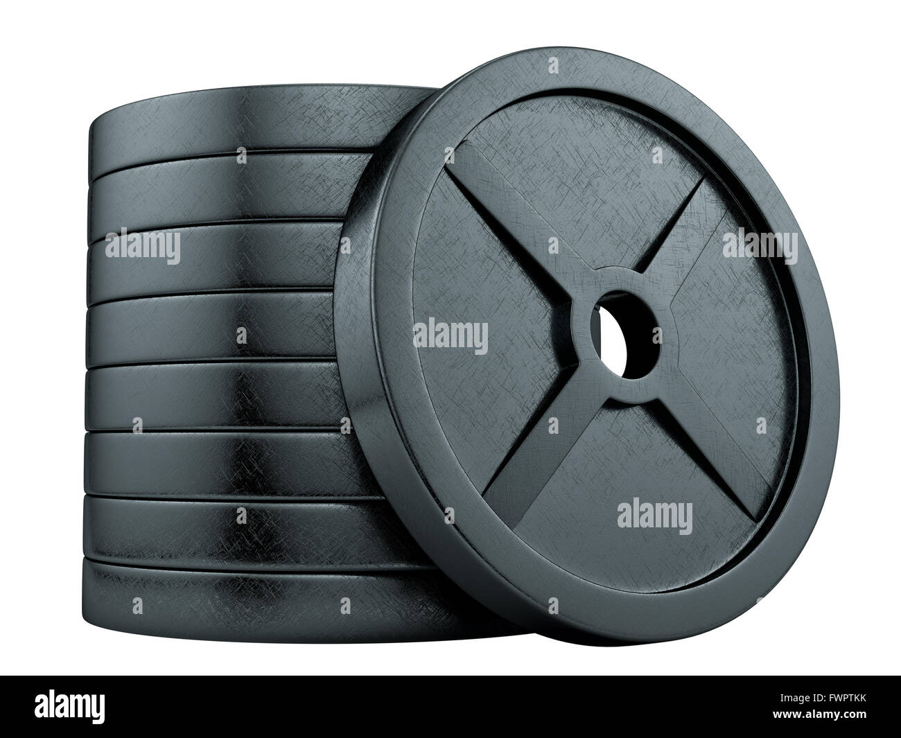 render of barbells, isolated on white Stock Photo - Alamy