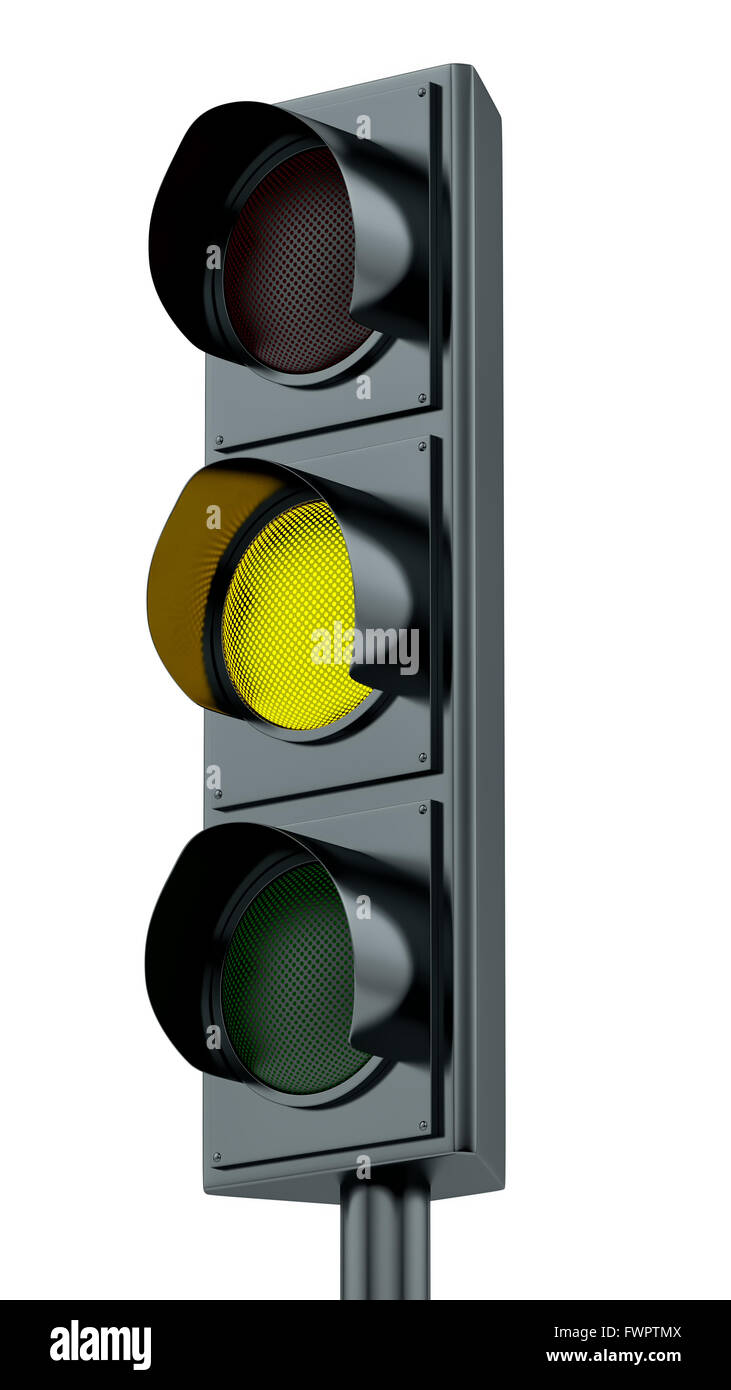 render of yellow traffic lights Stock Photo - Alamy