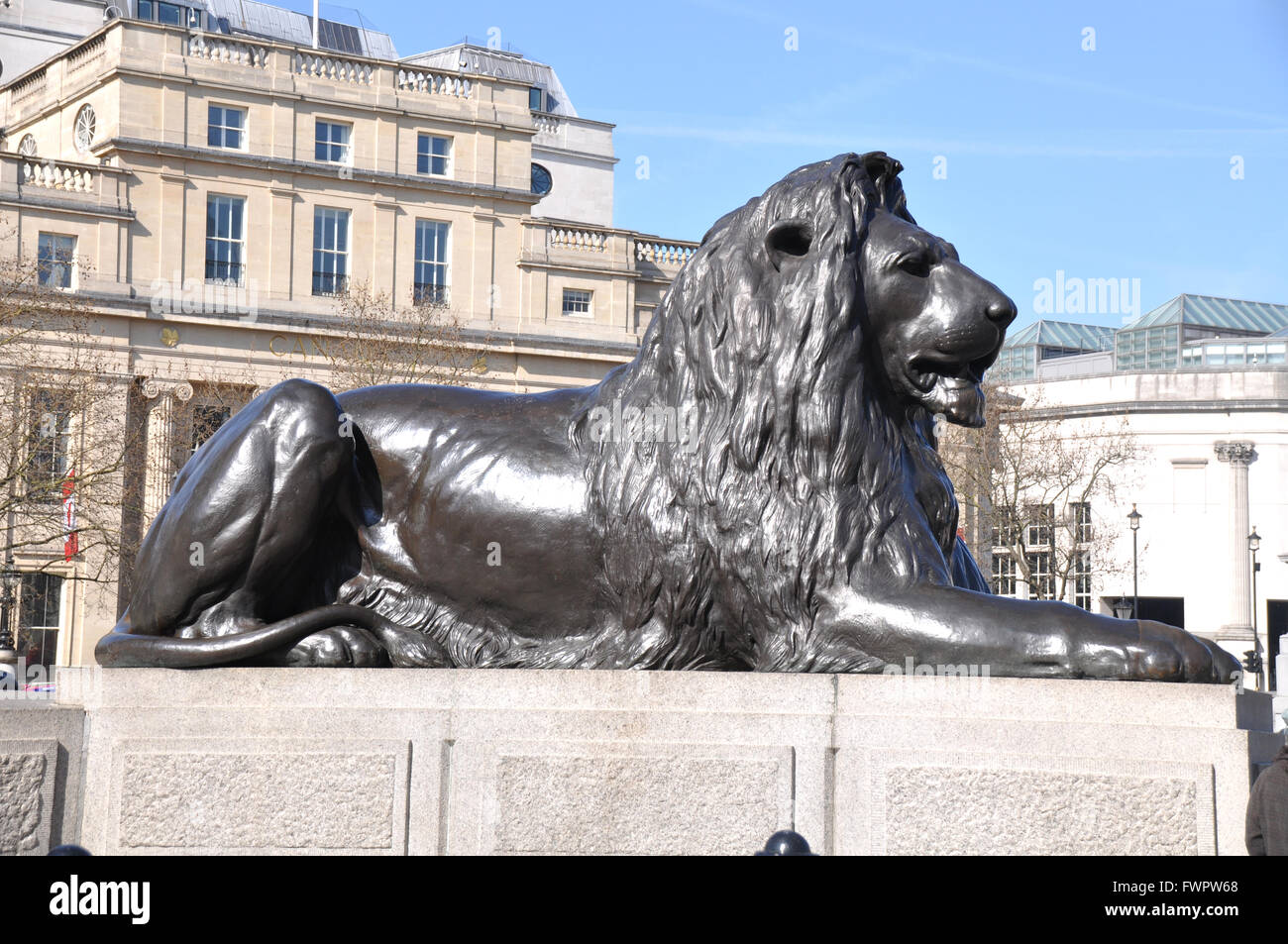 Lions In Trafalgar Square High Resolution Stock Photography and Images ...