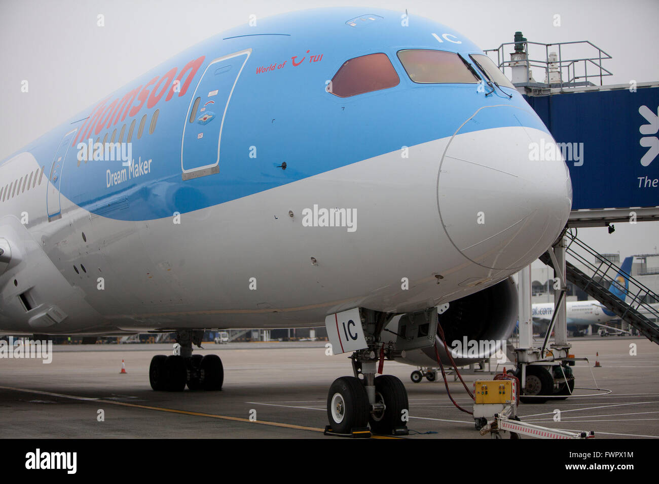 Cockpit Boeing 787 Dreamliner Aircraft High Resolution Stock ...