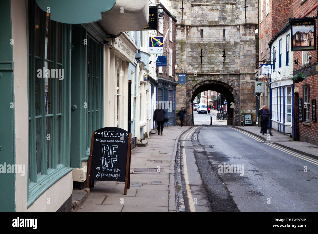 High Petergate and Bootham Bar one of the gateways in the city wall in ...