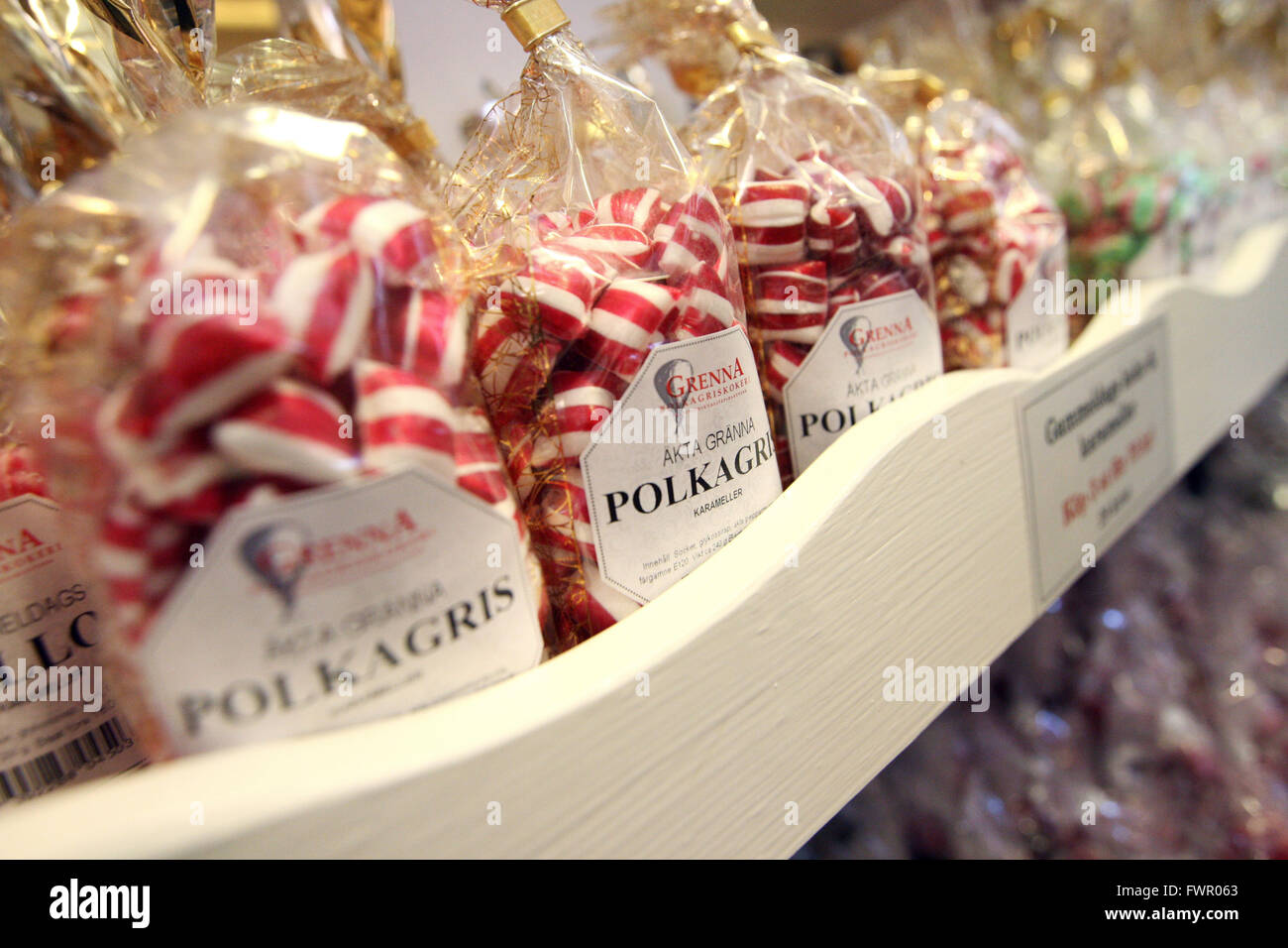 Gränna polkagrisar in Gränna, Sweden on July 22, 2014 Stock Photo - Alamy