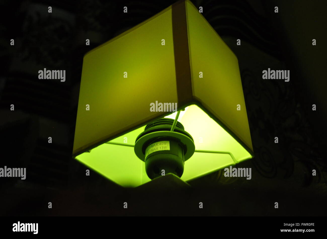 Green lamp shade Stock Photo - Alamy