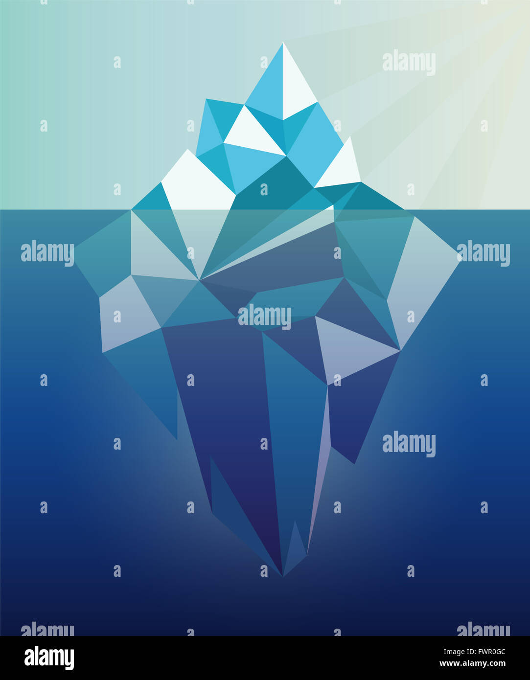 iceberg graphic illustration Stock Photo - Alamy
