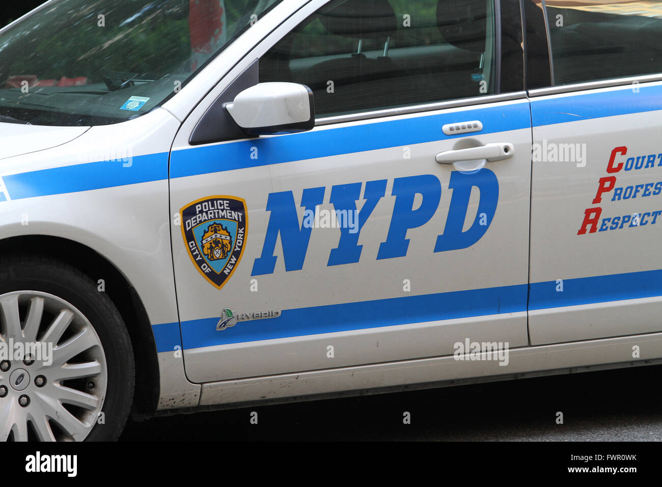 An New York police cruiser in New York, NY on July 8, 2013 Stock Photo ...
