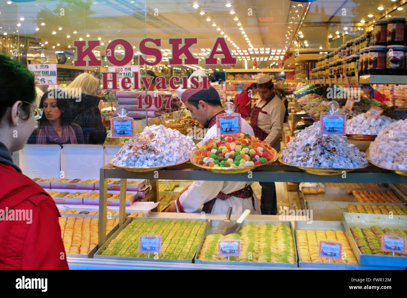Turkey, Istanbul, Sweets Shop Stock Photo - Alamy