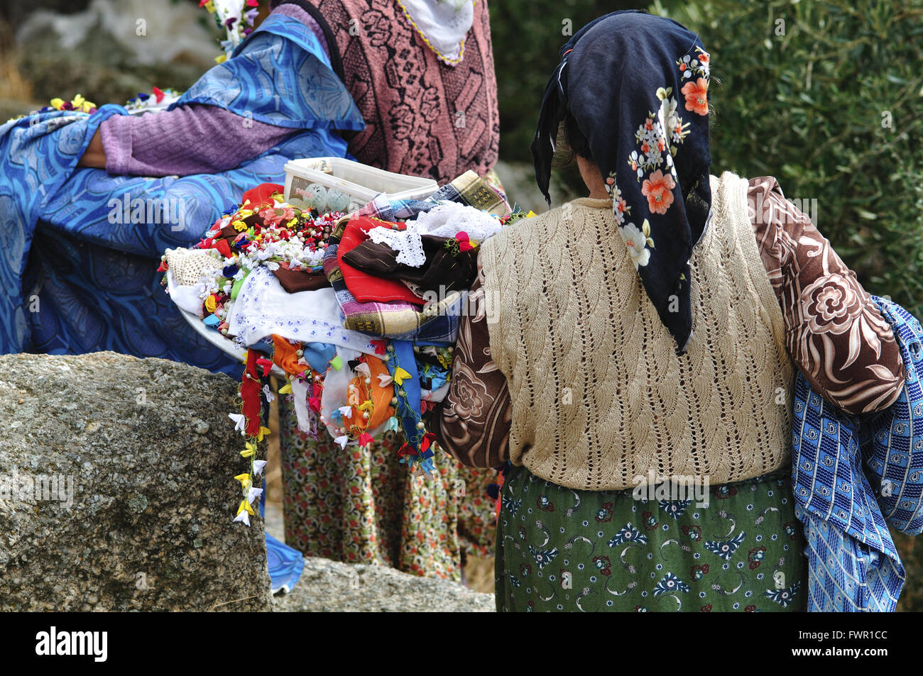 Turkey, Bafa Lake, Ancient Heracleia ruins and Latmos Mountains in Bafa ...