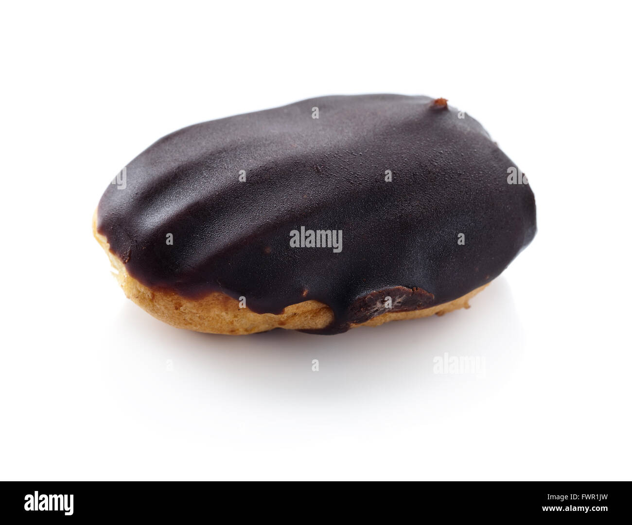 French eclair isolated on a white background Stock Photo - Alamy