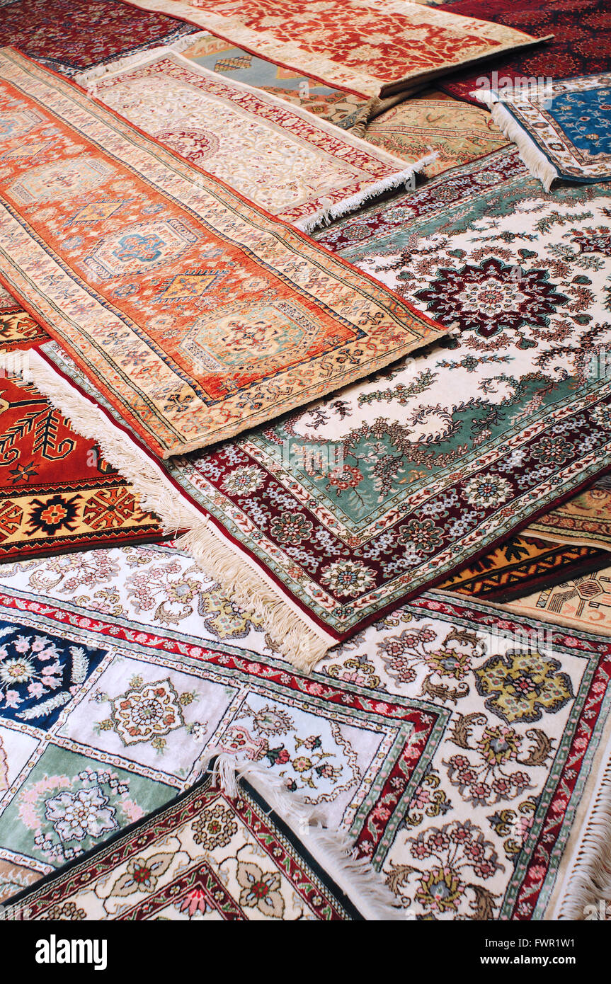 Turkey, Istanbul, Turkish Carpets for sale in the Shop Stock Photo - Alamy