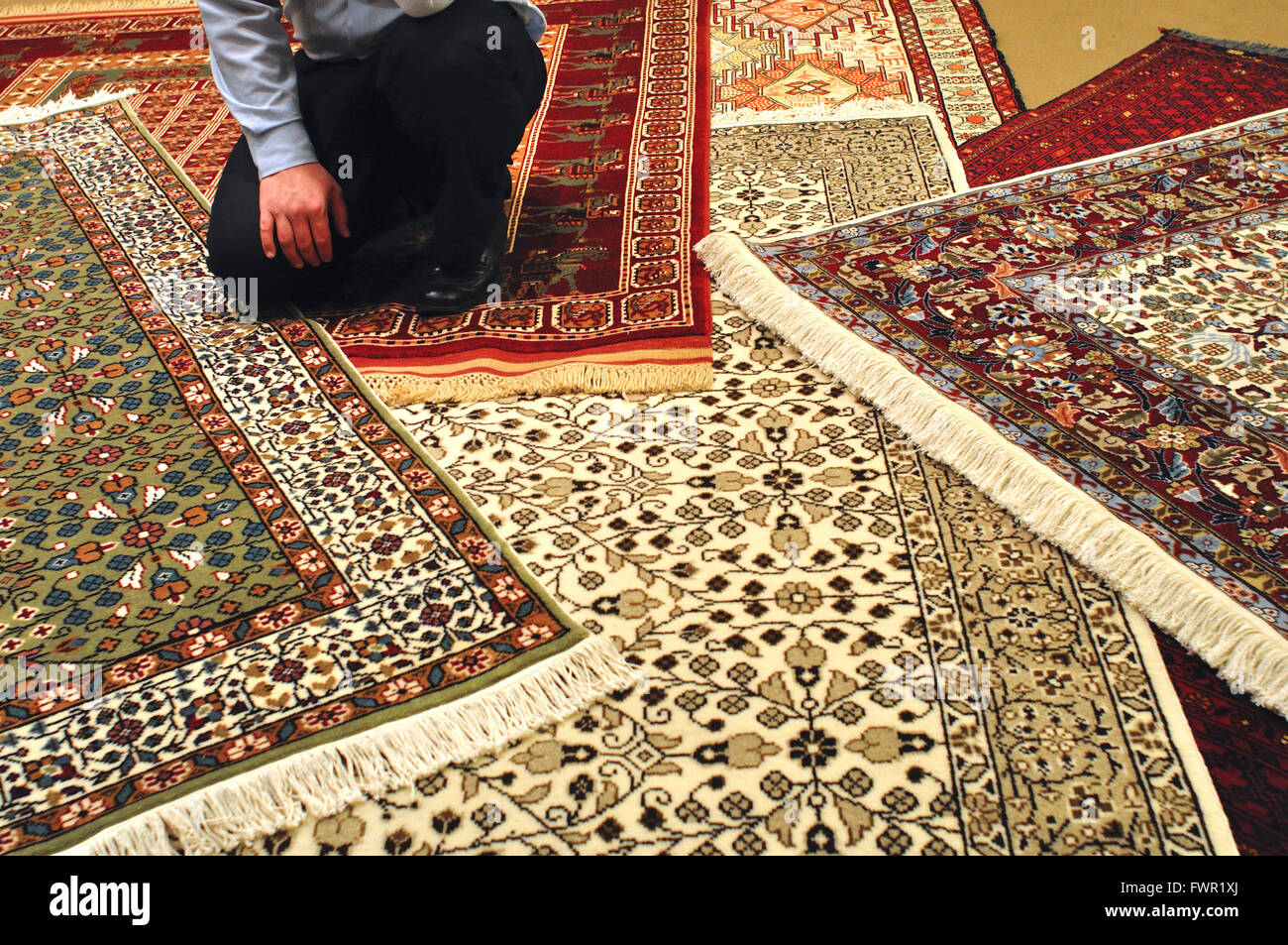 Turkey, Istanbul, Turkish Carpets for sale in the Shop Stock Photo - Alamy