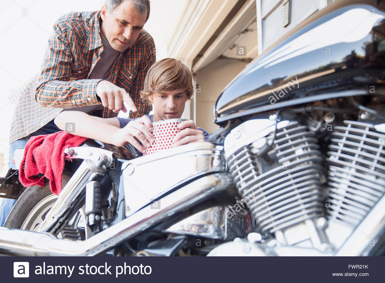 Child in motorcycle clothing hi-res stock photography and images - Alamy