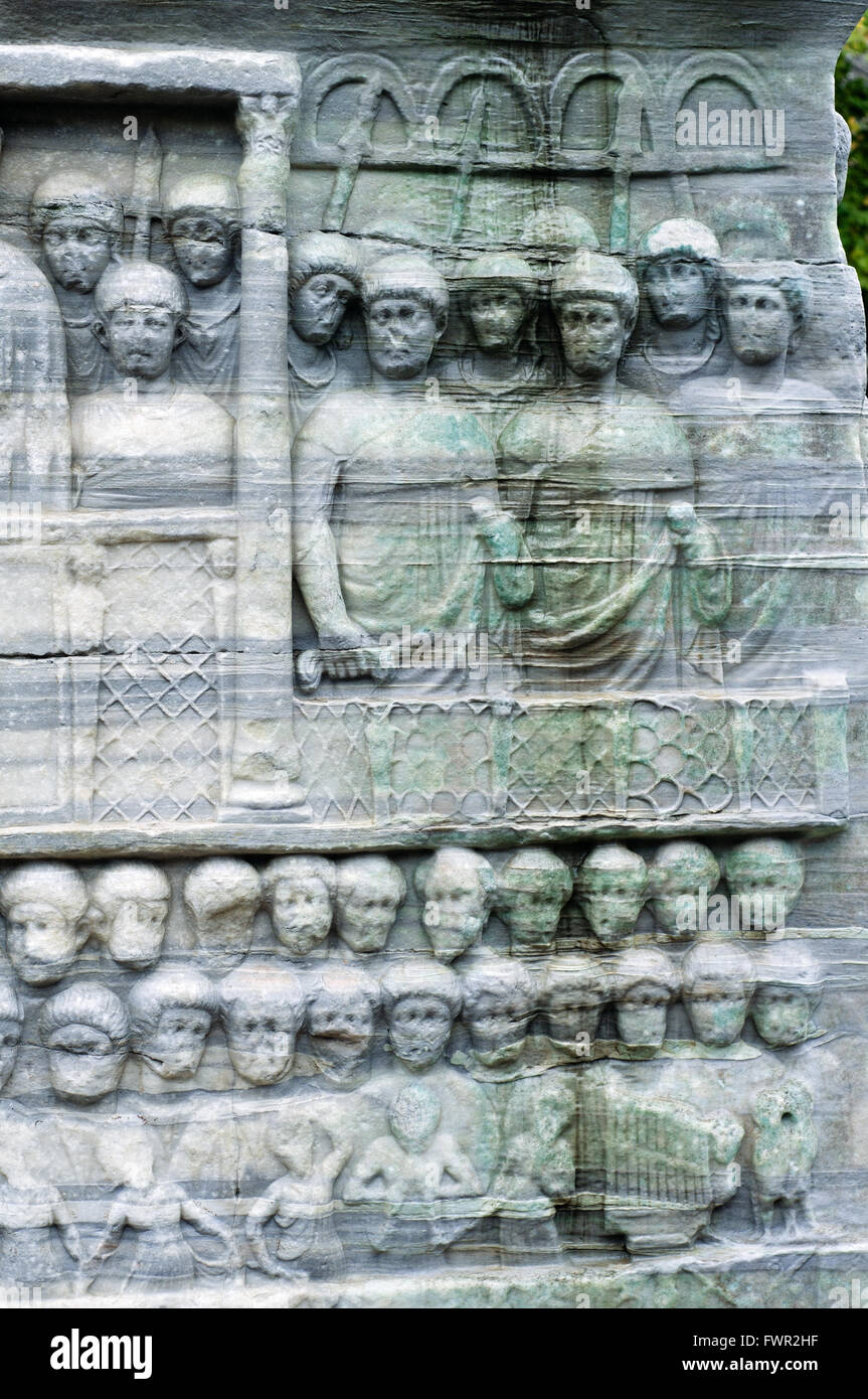 Turkey, Istanbul, Sultanahmet, Relief of the Theodosius Obelisk in the ...