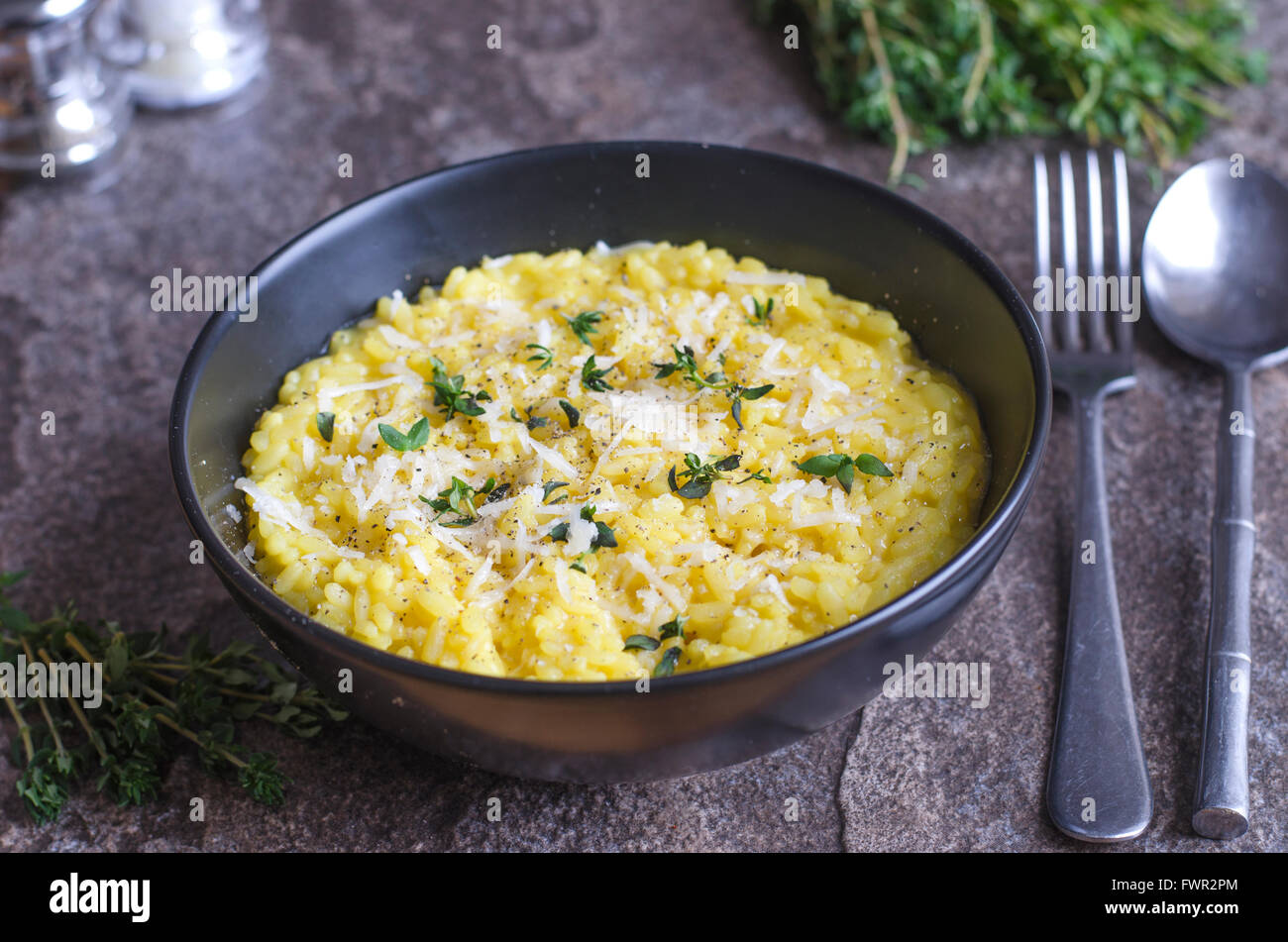 Risotto alla Milanese Stock Photo - Alamy
