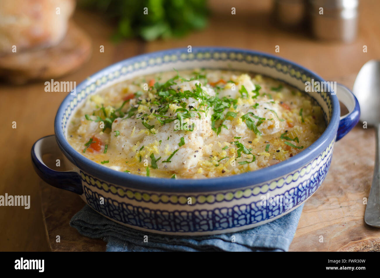 Sicilian-style fish stew Stock Photo - Alamy