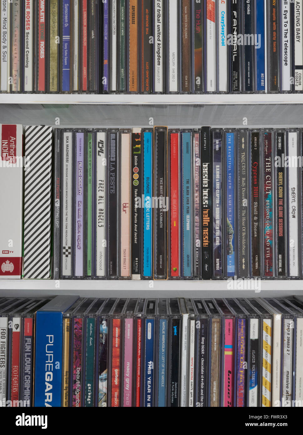 Shelves of music compact discs Stock Photo - Alamy