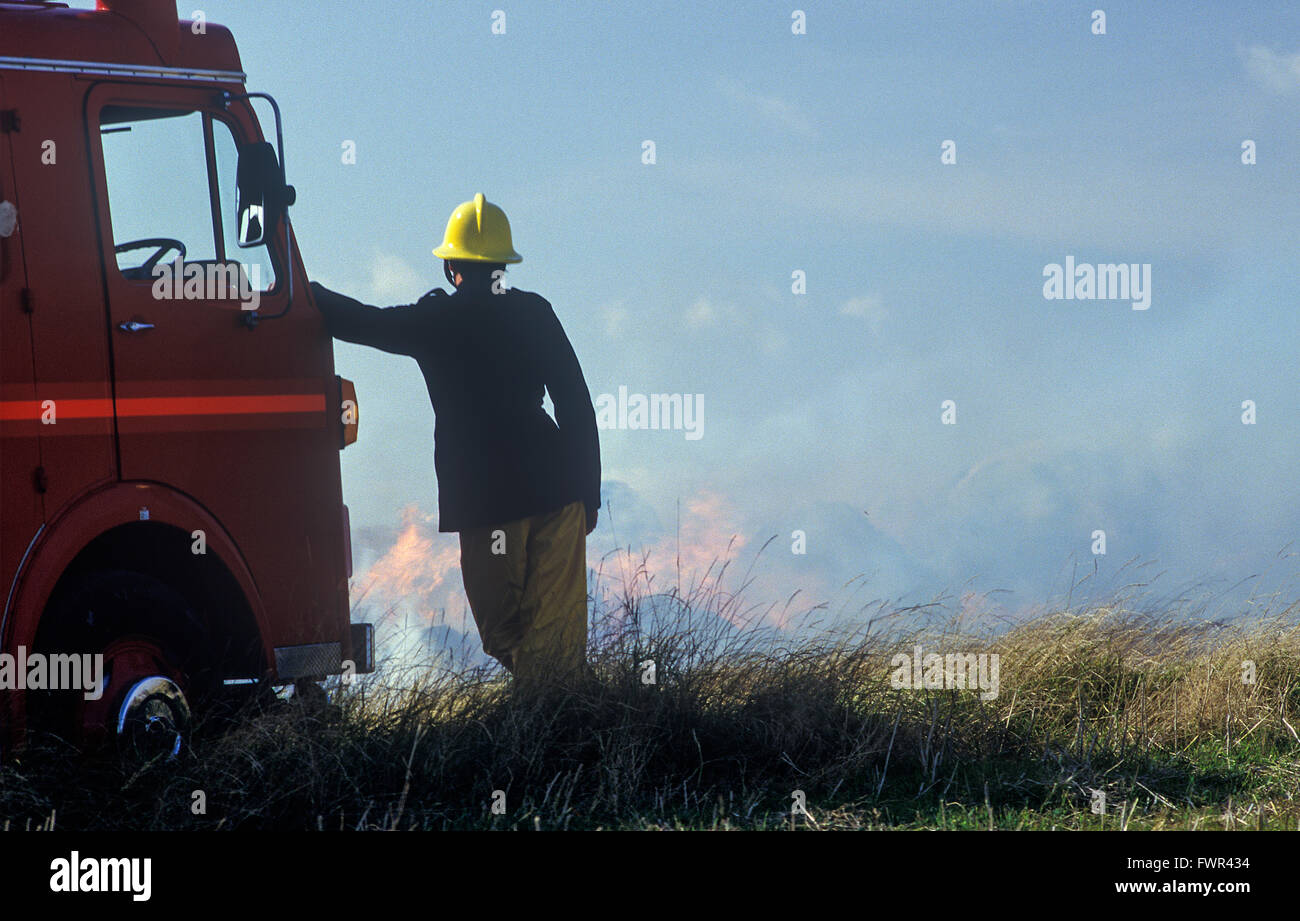 Straw Bales Fire on The South Downs Stock Photo - Alamy