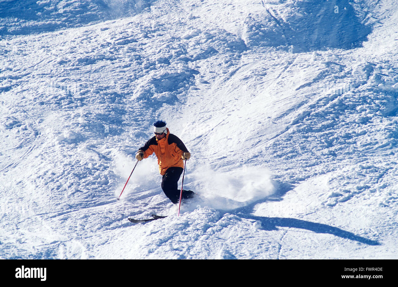 Off piste skiing Stock Photo - Alamy