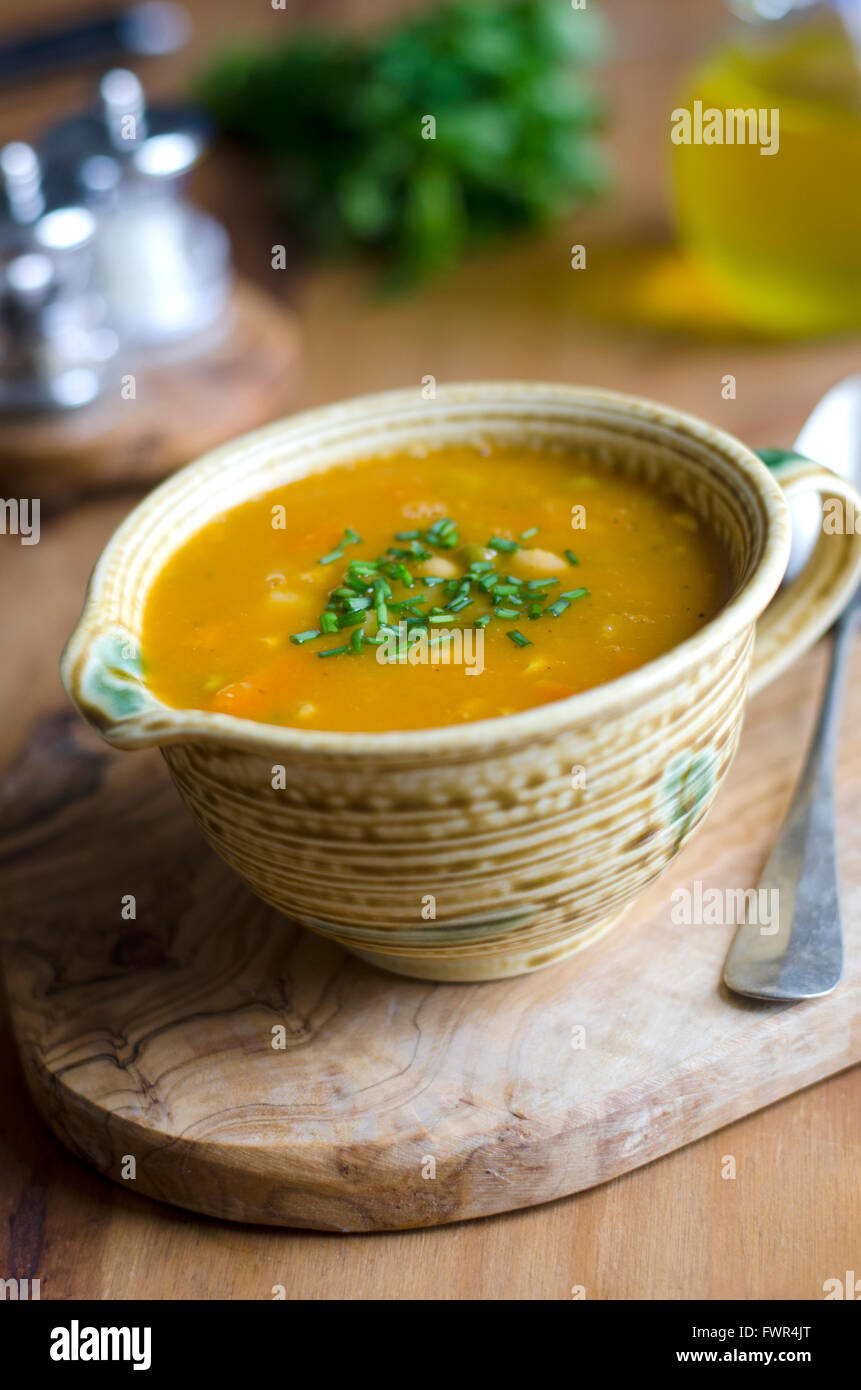 Country vegetable soup Stock Photo - Alamy