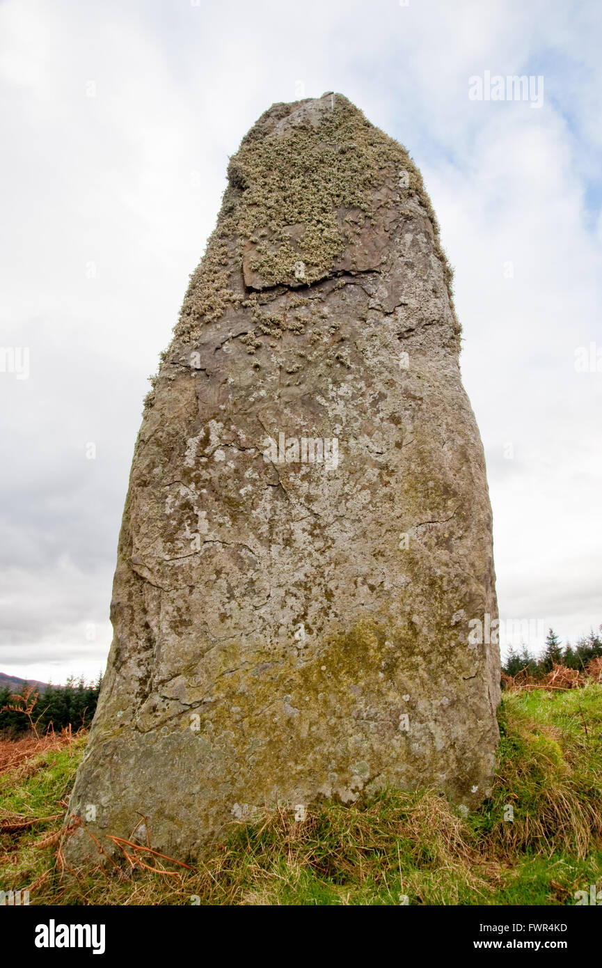 Standing stone detail on the island of Jura Stock Photo - Alamy