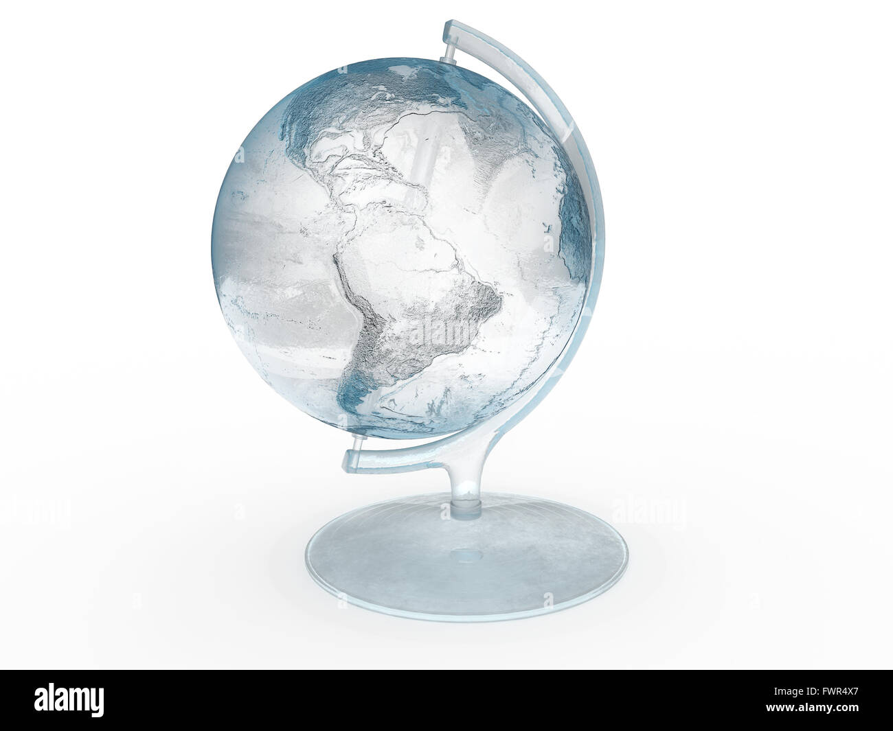 Globe made of ice isolated on a white background. - Elements of this ...