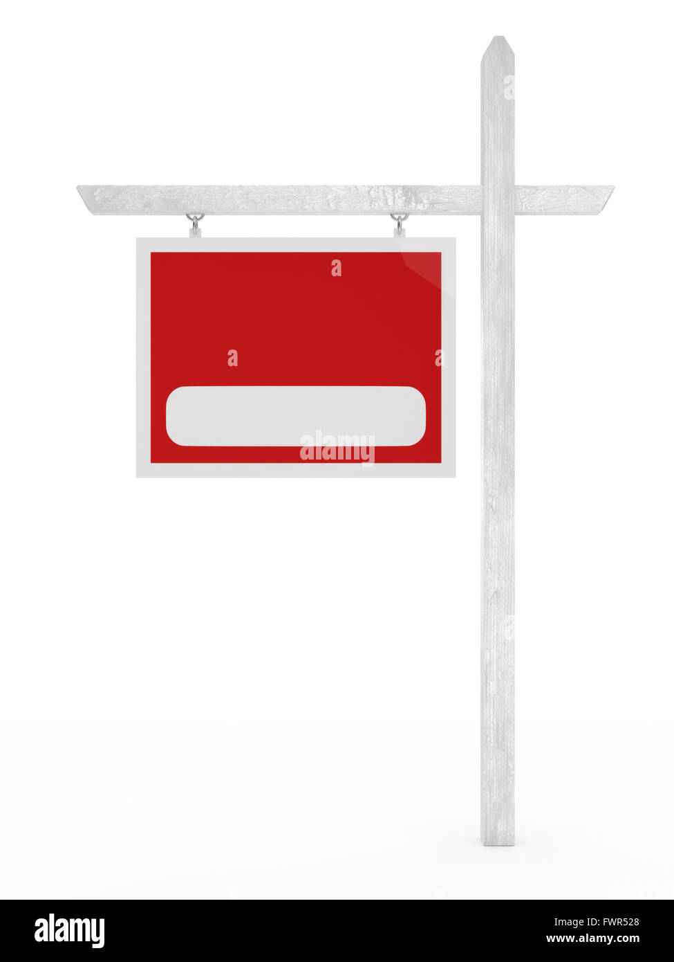 Isolated blank for sale sign on a white background Stock Photo - Alamy