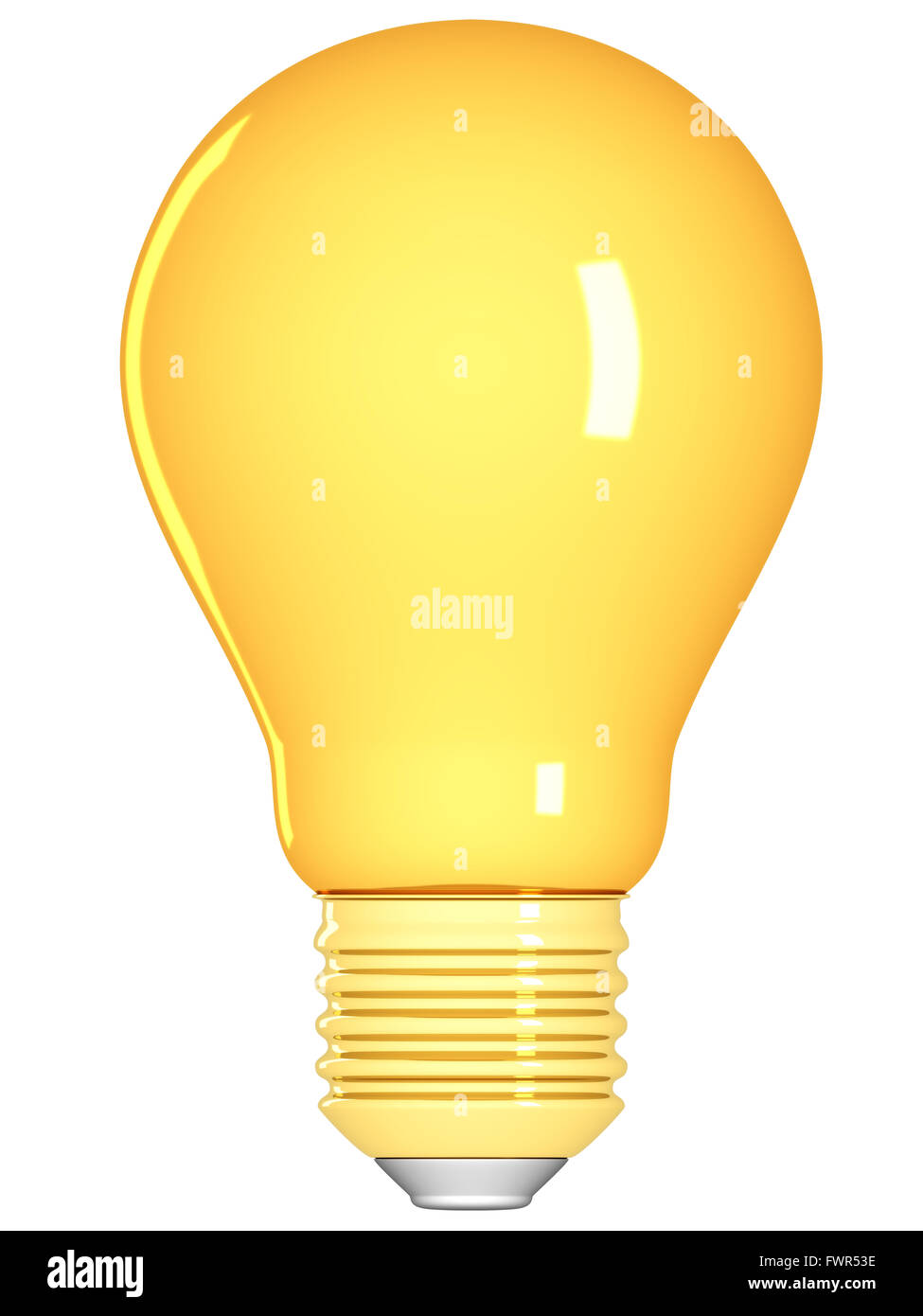 Golden light bulb isolated on a white background Stock Photo - Alamy