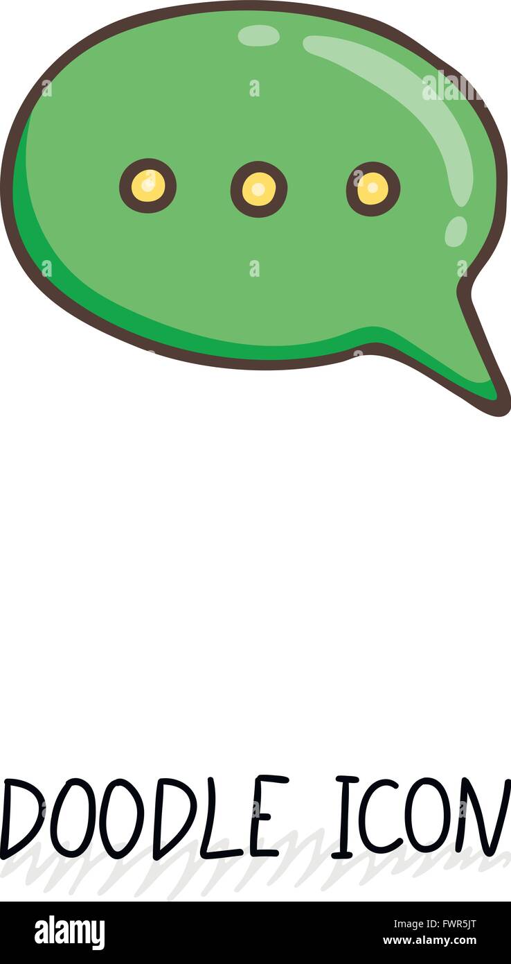 Doodle chatting icon. Text bubble Stock Vector Image & Art - Alamy