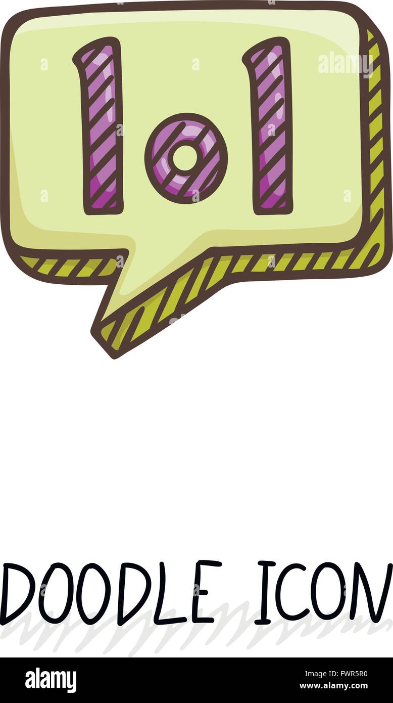 Doodle speech balloon text Stock Vector Images - Alamy