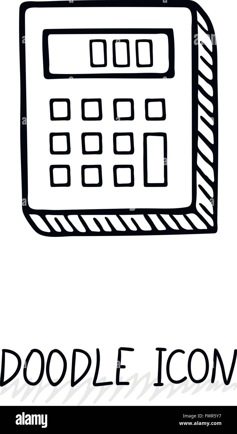 Doodle calculator icon Stock Vector Image & Art - Alamy