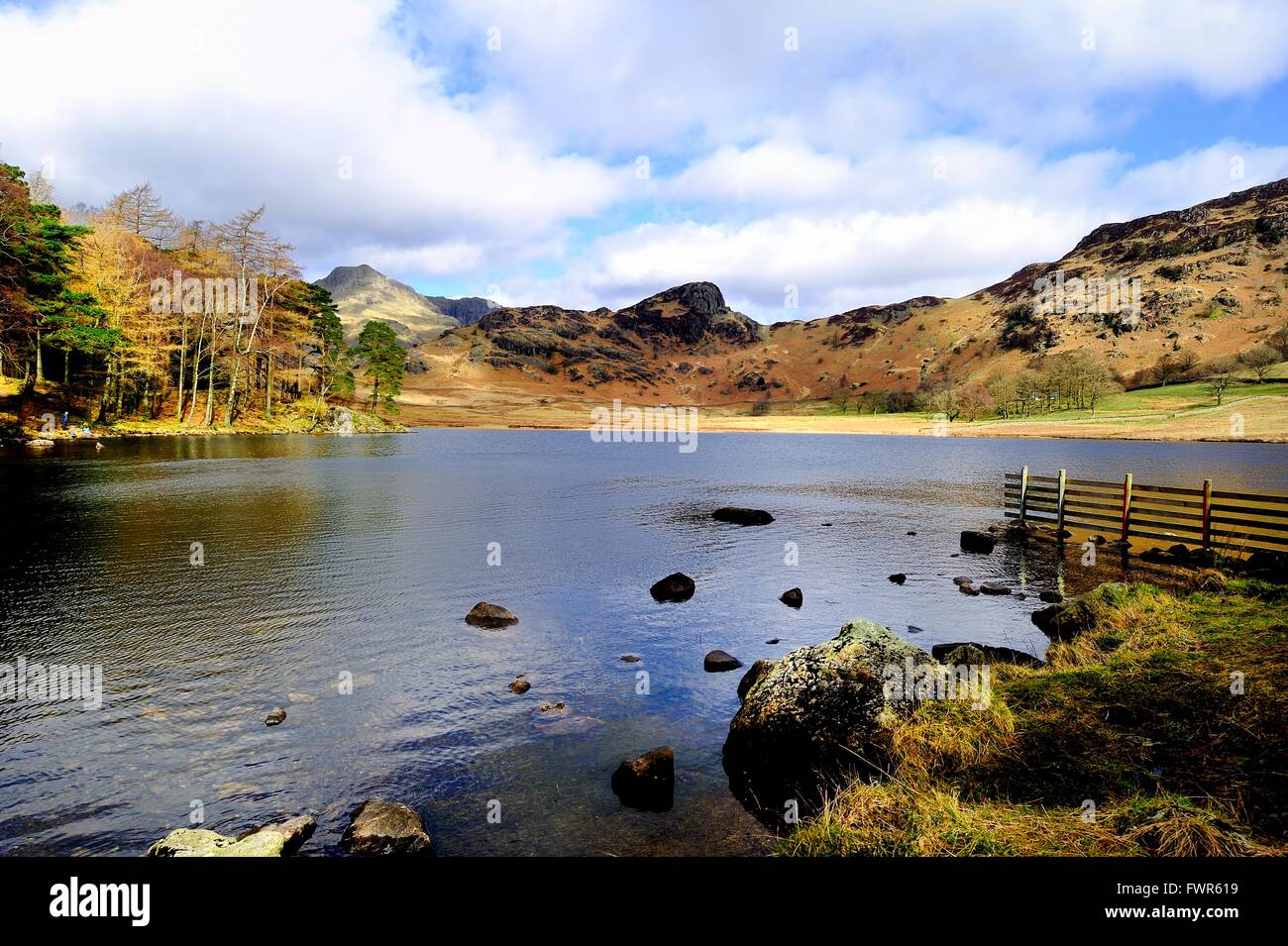 Viewing Blea Tarn and the Coniston Fells from Side Pike Stock Photo - Alamy