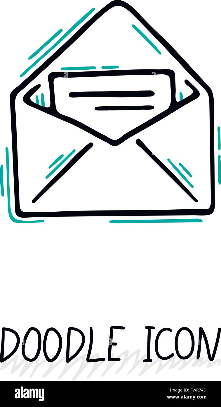 Email doodle icon. Vector pictogram Stock Vector Image & Art - Alamy