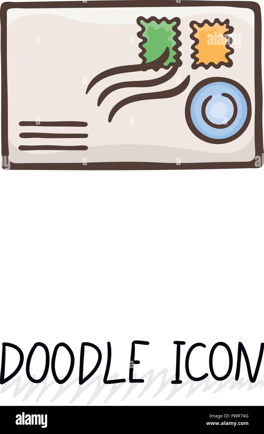 Email doodle icon. Vector pictogram Stock Vector Image & Art - Alamy