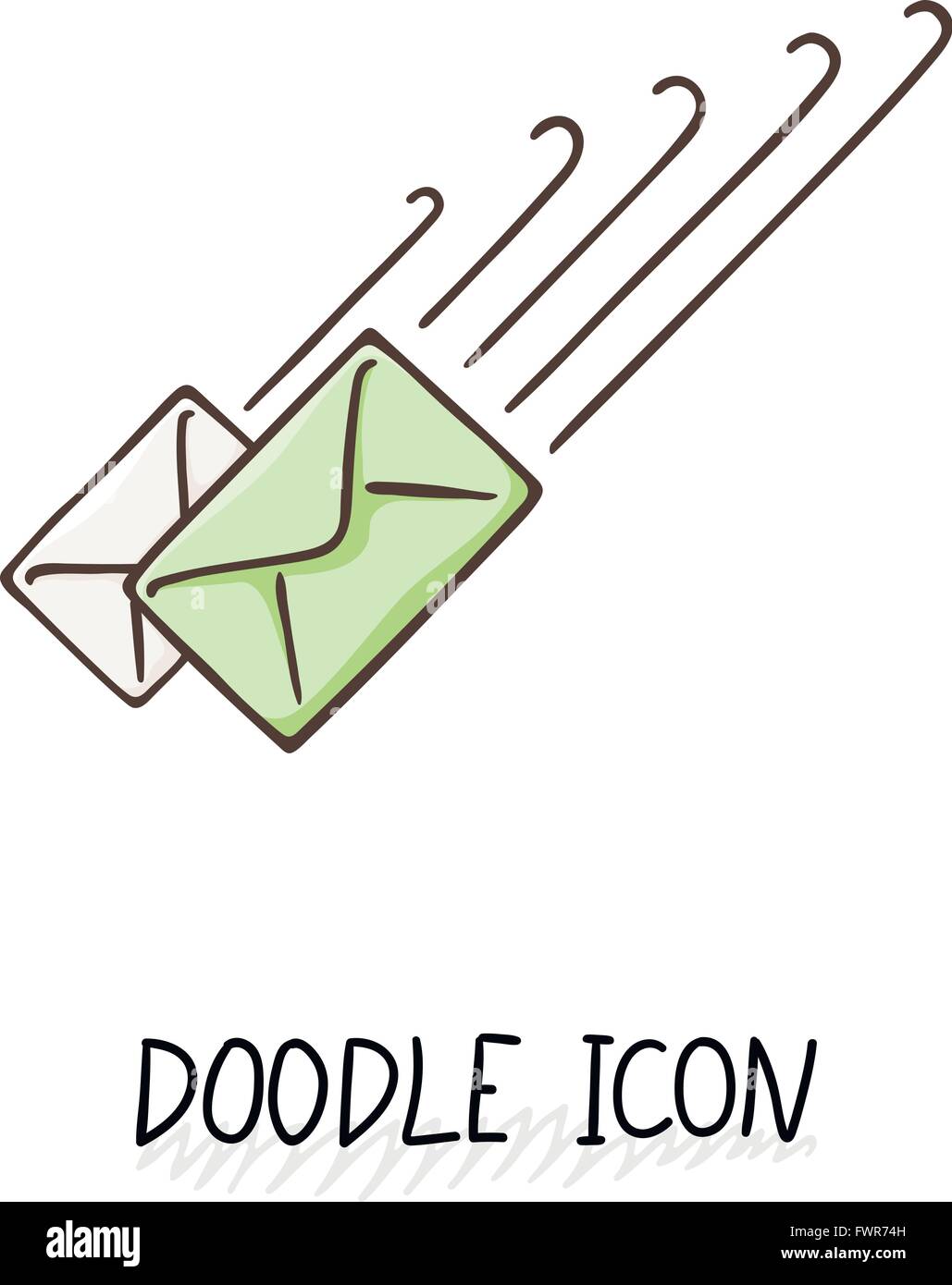 Email doodle icon. Vector pictogram Stock Vector Image & Art - Alamy