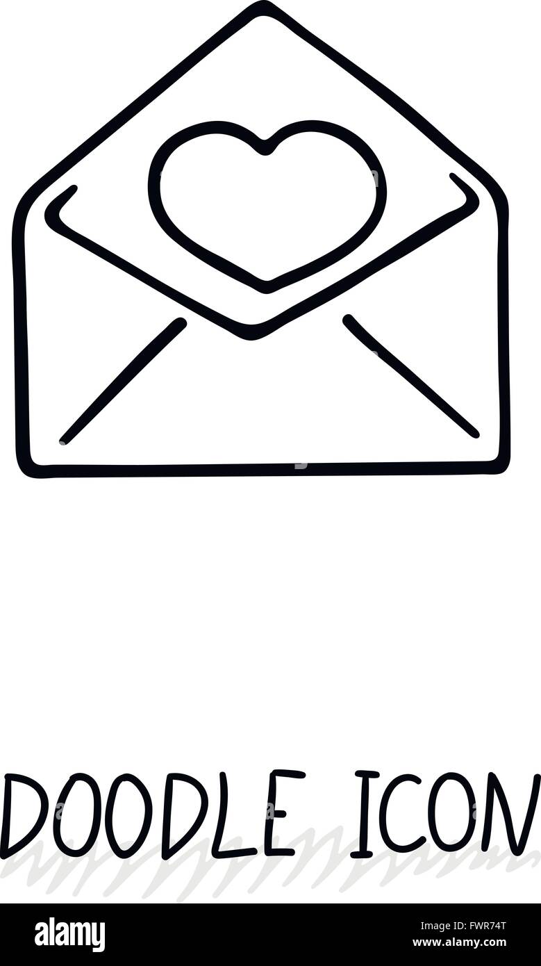Email doodle icon. Vector pictogram Stock Vector Image & Art - Alamy