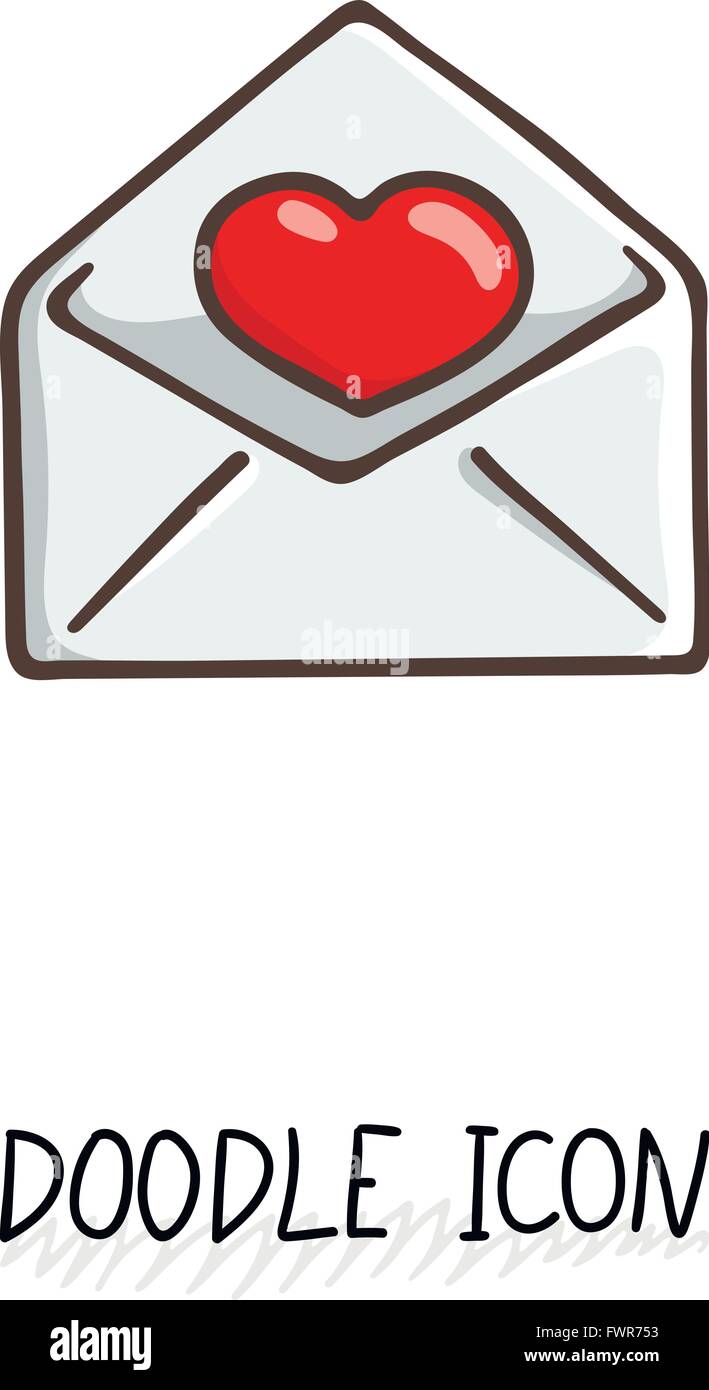 Email doodle icon. Vector pictogram Stock Vector Image & Art - Alamy