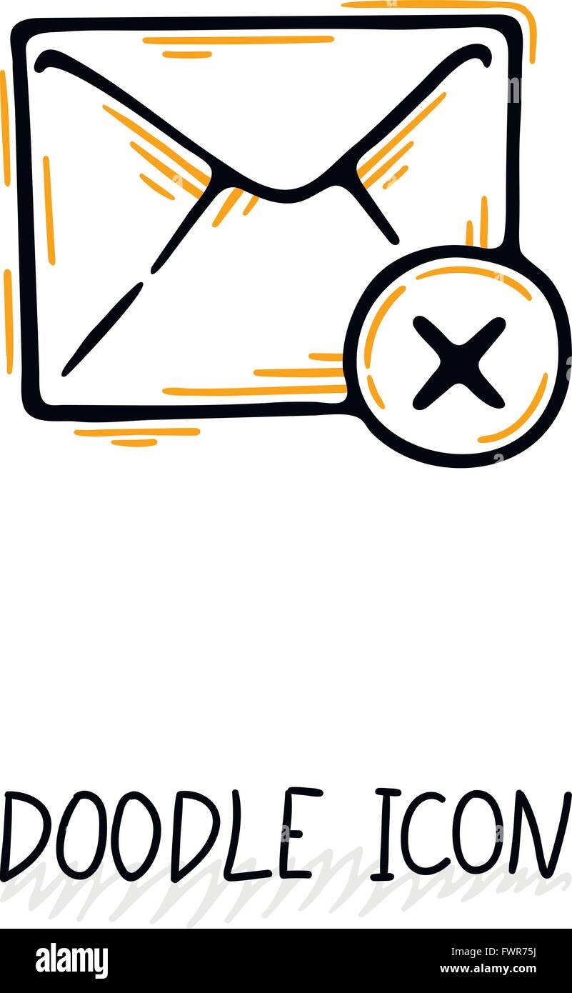Email doodle icon. Vector pictogram Stock Vector Image & Art - Alamy