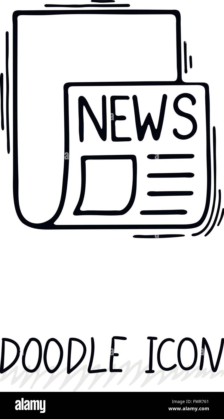 Doodle news icon. Newspaper symbol Stock Vector Image & Art - Alamy