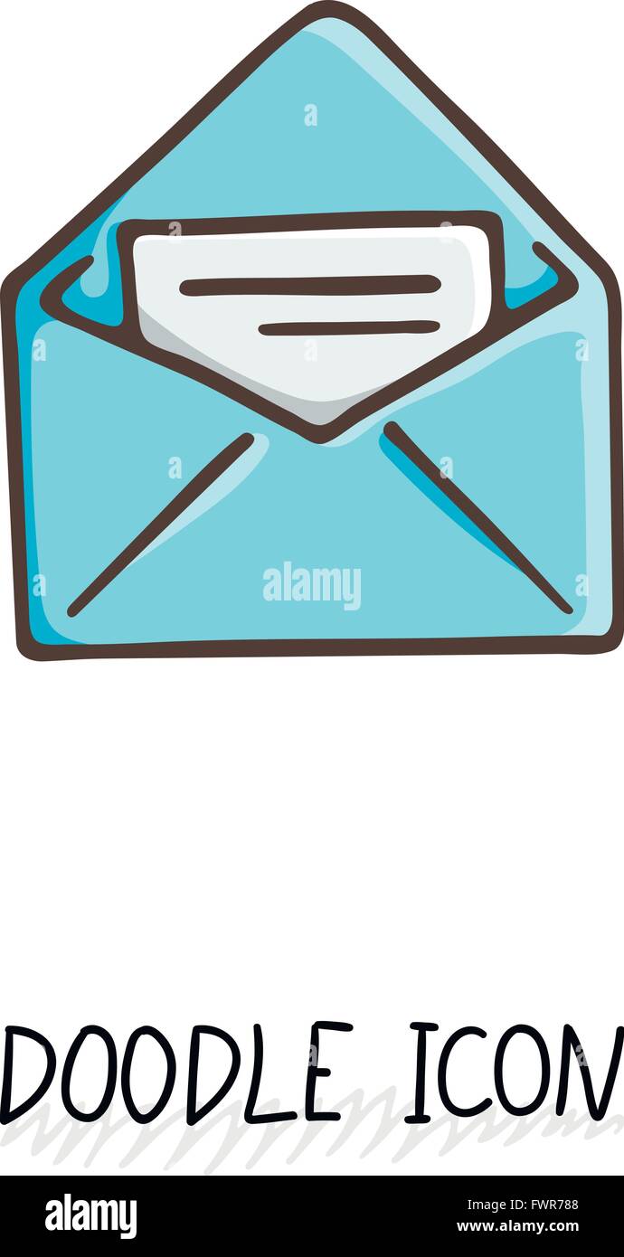 Email doodle icon. Vector pictogram Stock Vector Image & Art - Alamy