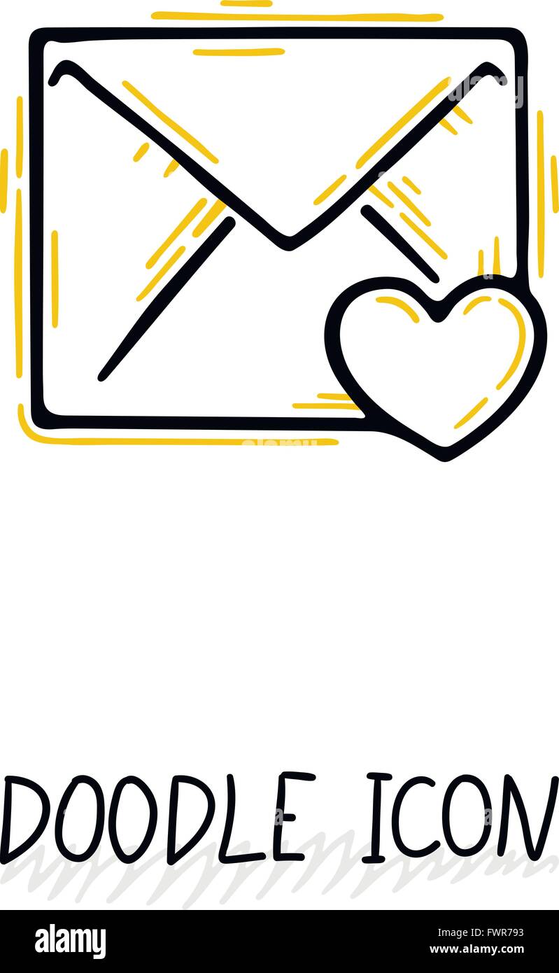 Email doodle icon. Vector pictogram Stock Vector Image & Art - Alamy
