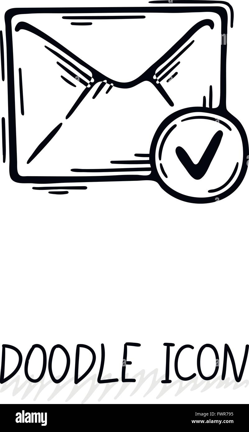 Email doodle icon. Vector pictogram Stock Vector Image & Art - Alamy