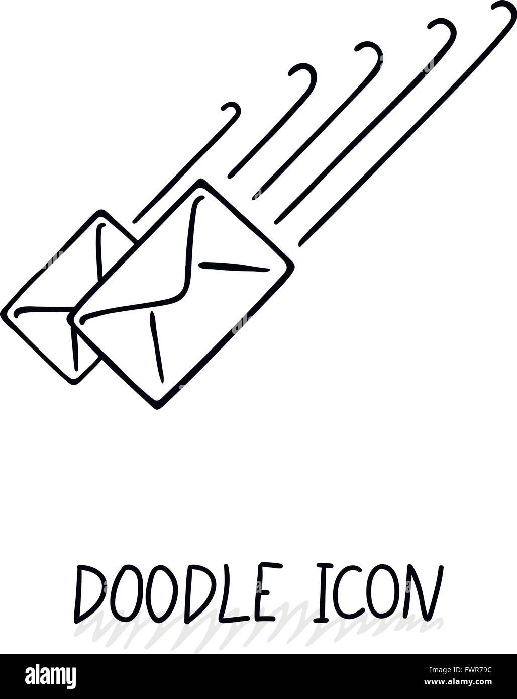 Email doodle icon. Vector pictogram Stock Vector Image & Art - Alamy