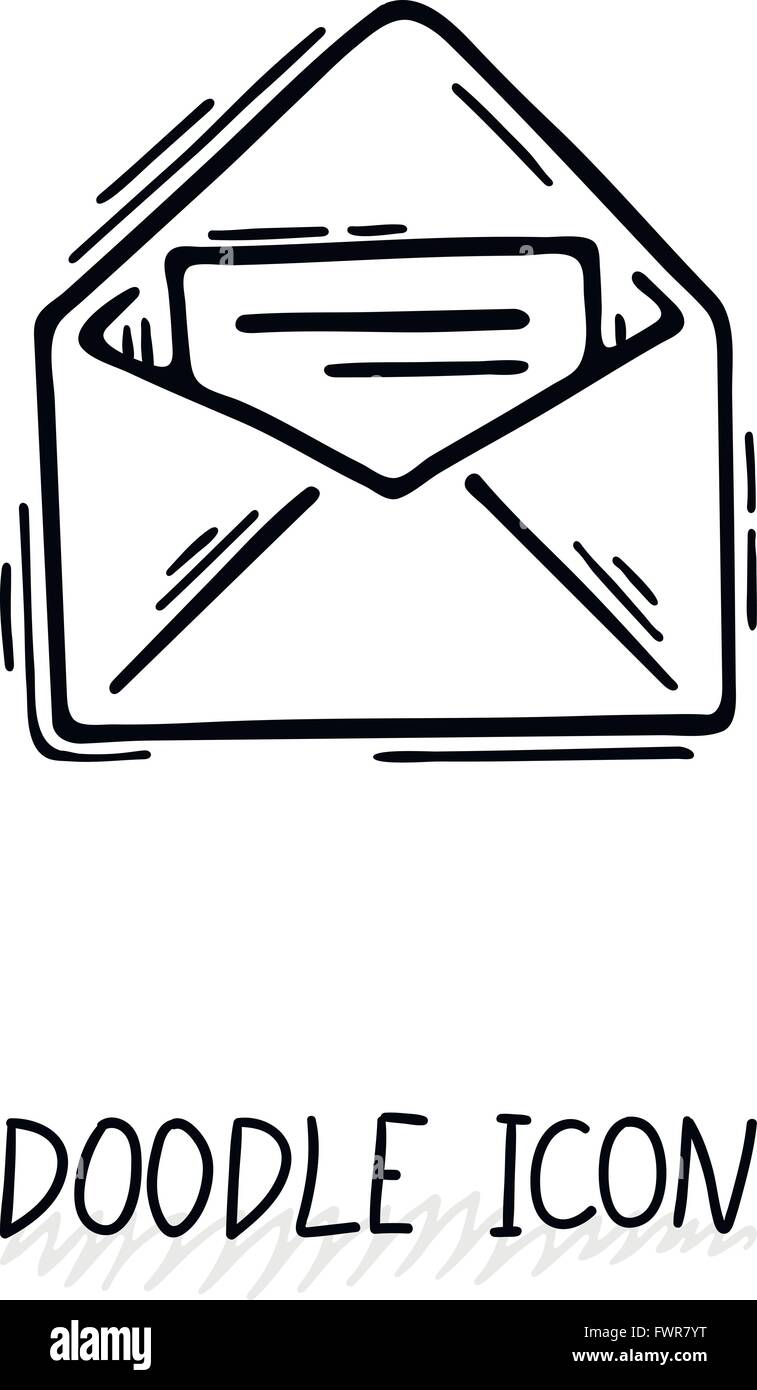 Email doodle icon. Vector pictogram Stock Vector Image & Art - Alamy