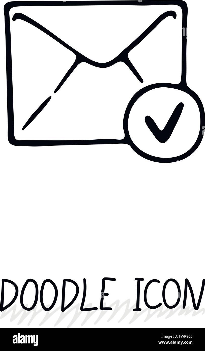 Email doodle icon. Vector pictogram Stock Vector Image & Art - Alamy