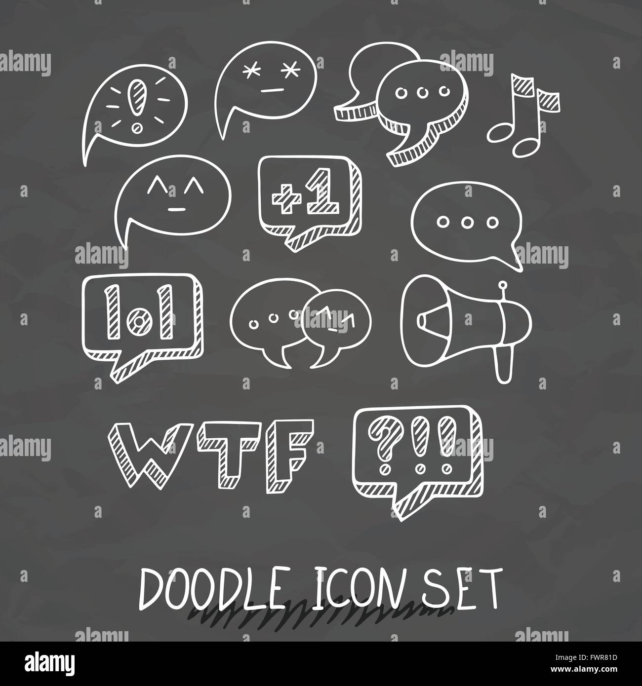 Set of Universal Doodle Icons. Variety of Topics Stock Vector Image ...