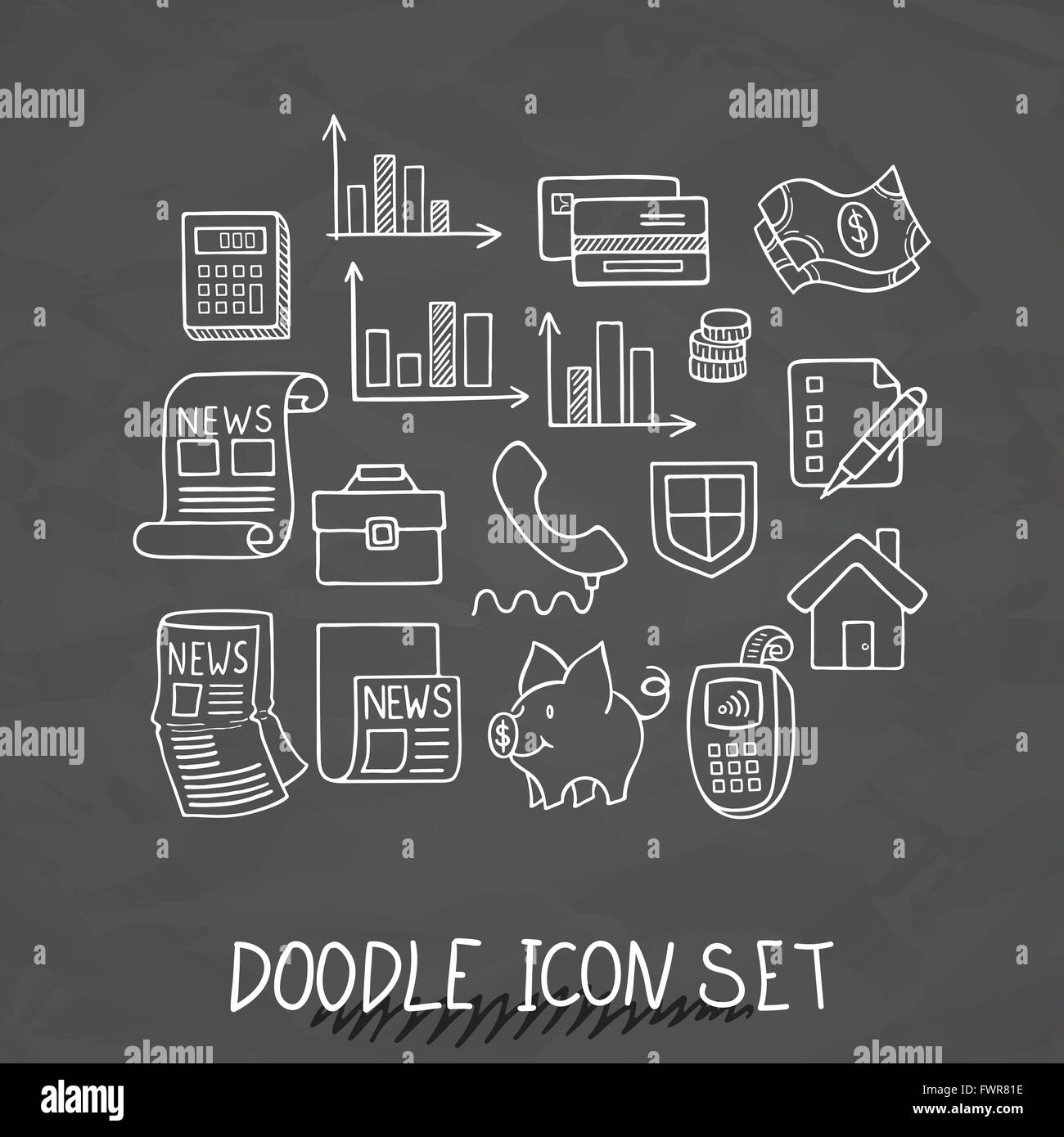Set of Universal Doodle Icons. Variety of Topics Stock Vector Image ...