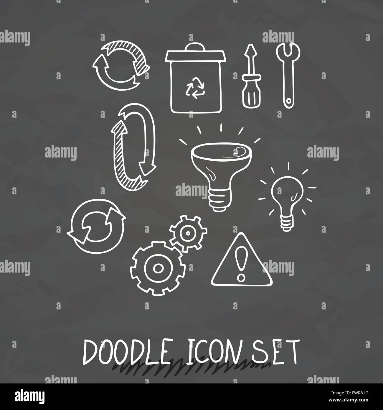 Set of Universal Doodle Icons. Variety of Topics Stock Vector Image ...